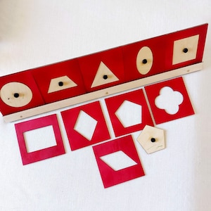 10 X Montessori Shape Stencil Insets| A Wooden Version of the ...
