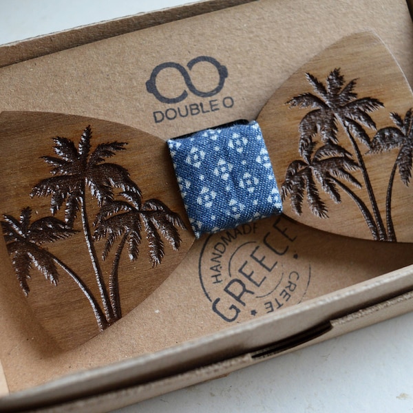 Palm Tree Bow Tie - Etsy