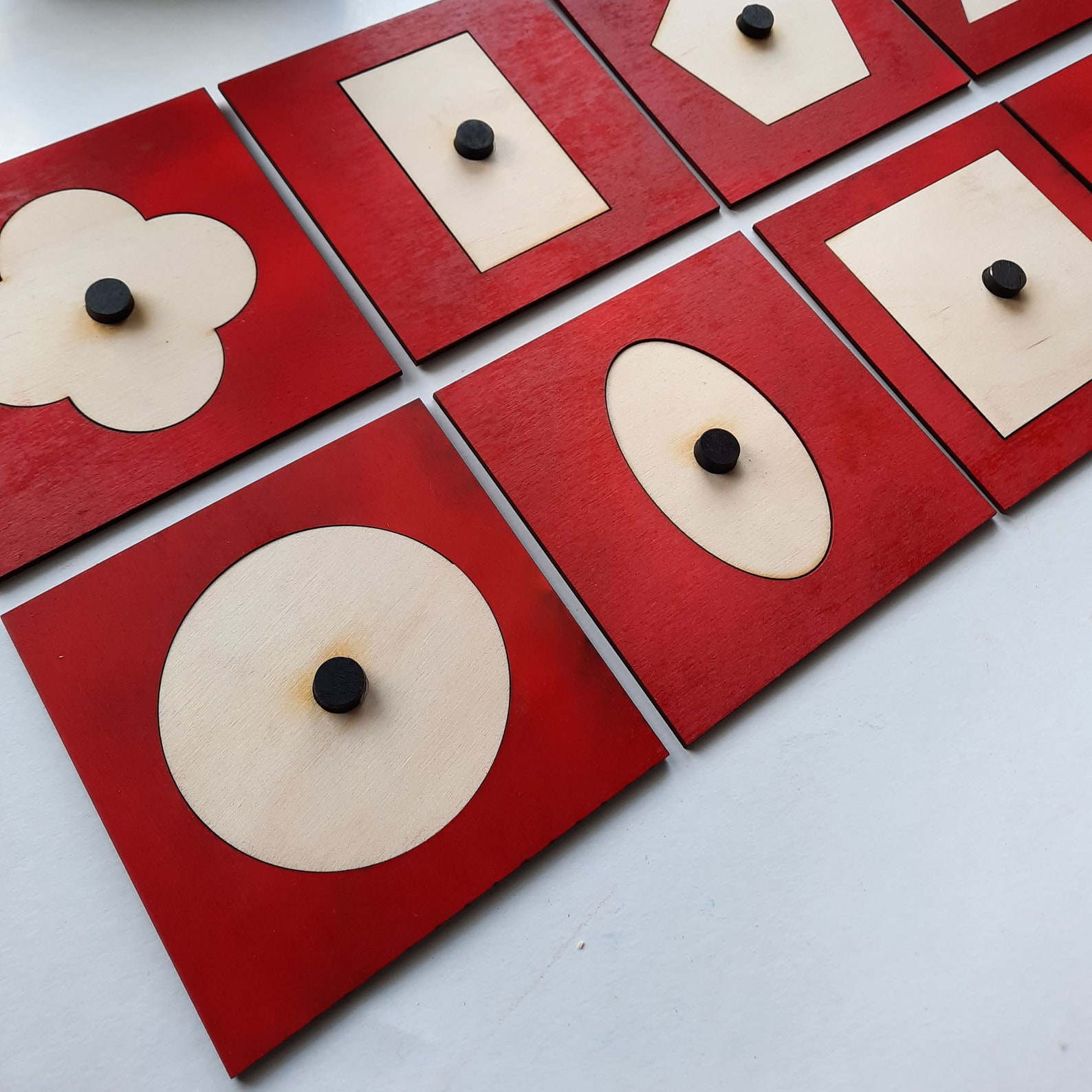 10 X Montessori Shape Stencil Insets| A Wooden Version of the ...