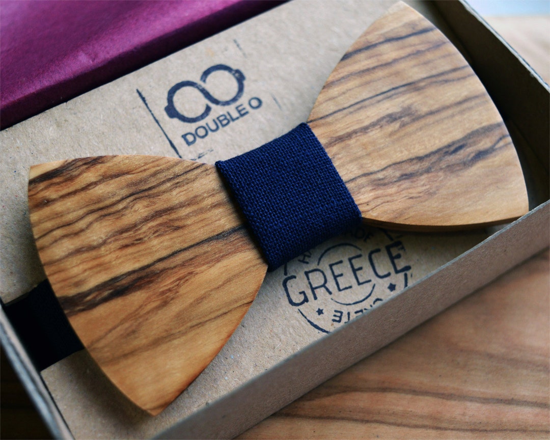 Olive Wood Wooden Bow Tie | Perfect Men Gift | Formal Bowtie ...