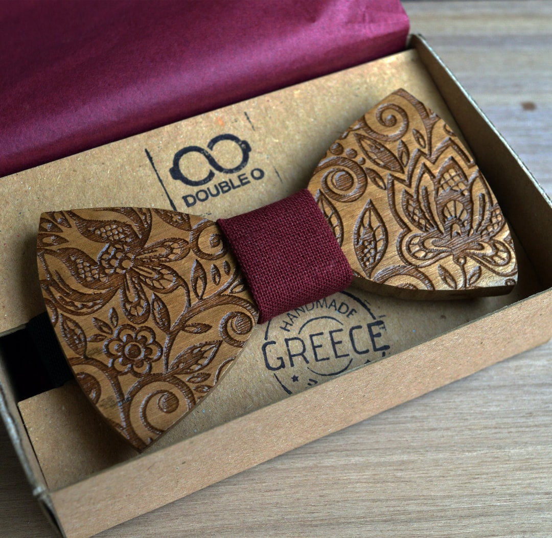 Wedding Wooden Bow Tie | Perfect Groomsmen Gift | Amazing Wooden Floral ...