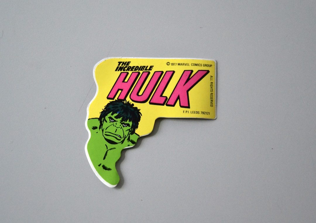 The Incredible Hulk, Authentic Vintage and Rare Sticker From the 70s ...