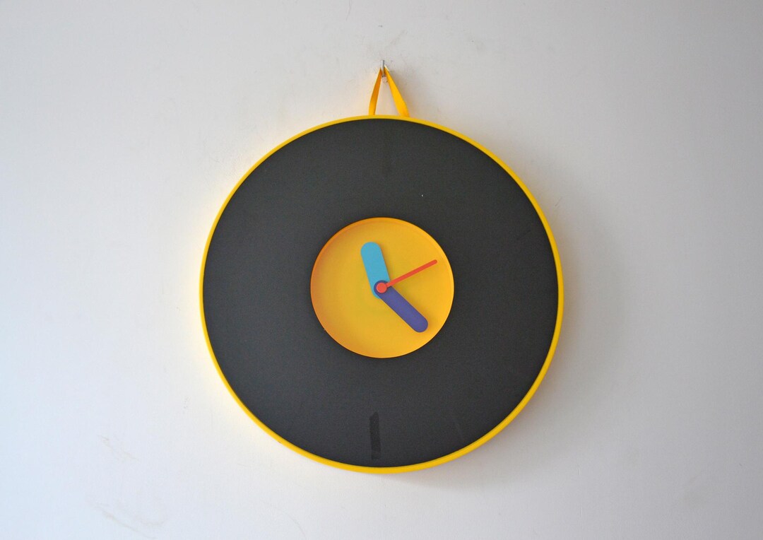 IKEA PLADDRA Wall Clock, Large Memphis Style Clock Vintage Design 90s ...