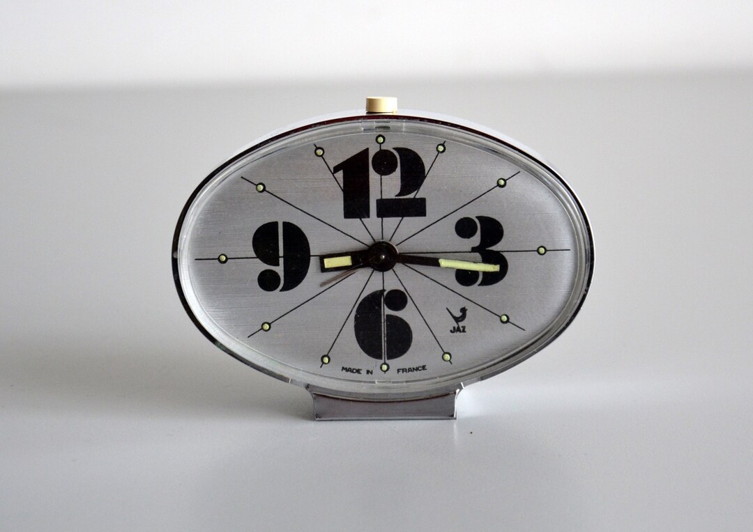 Vintage Mechanical Alarm Clock JAZ Made in France, Space Age - Etsy