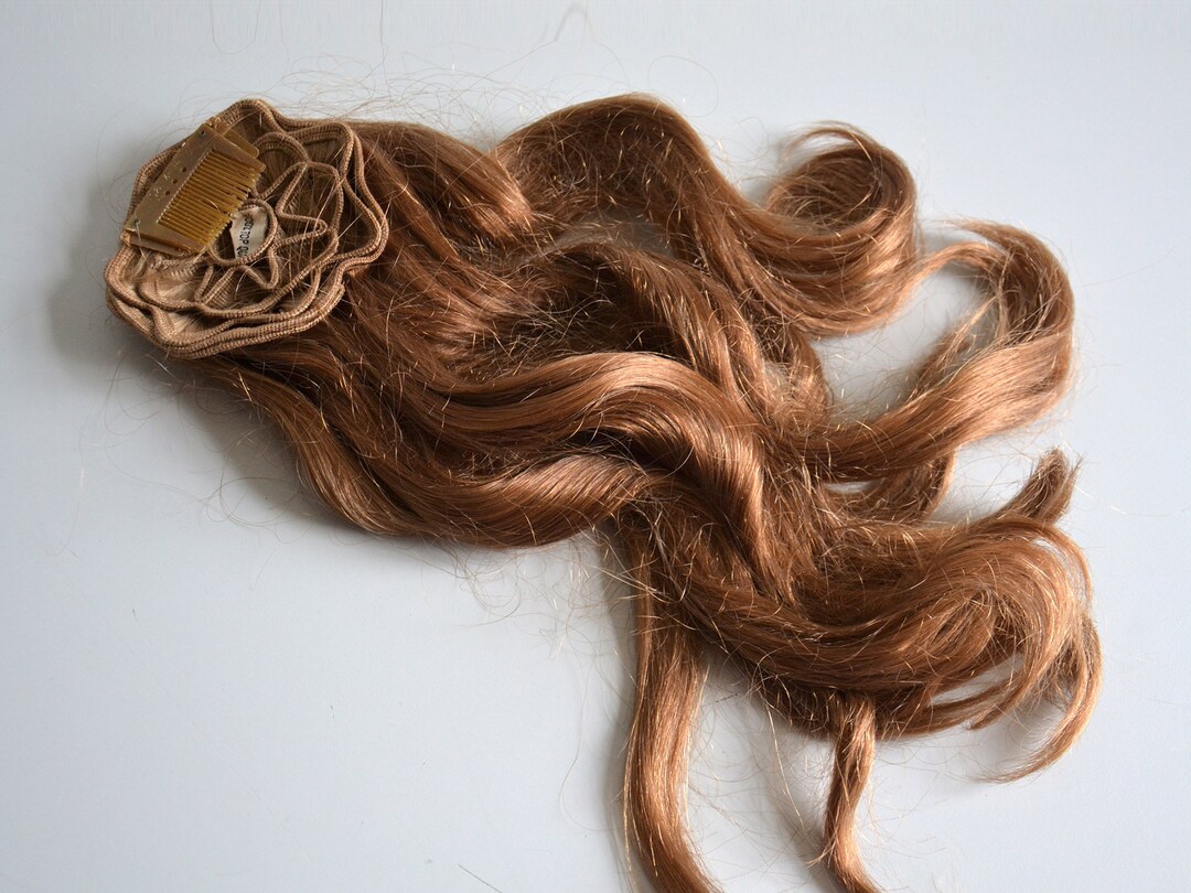 Old Addition of Long Natural Hair, Vintage Wig and Hairpiece - Etsy