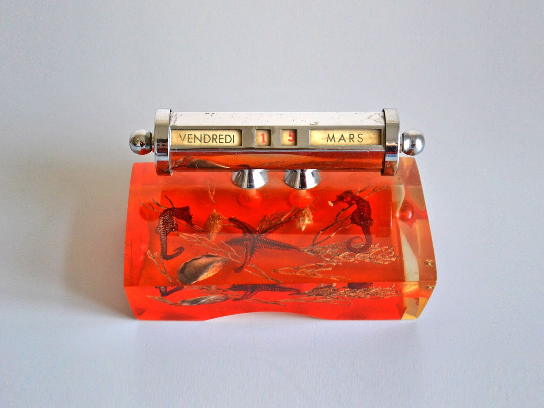 Vintage Perpetual Calendar Roller Calendar Paperweight in - Etsy