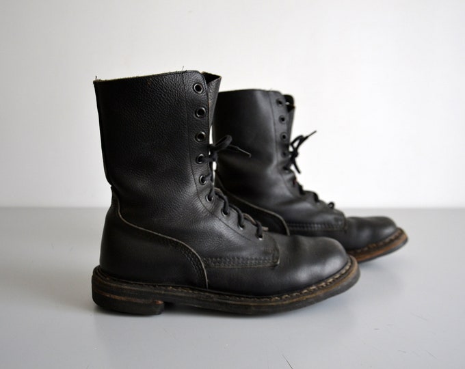 Vintage Rugak Military Rangers, Leather Shoes, Pair of Belgian Armed ...