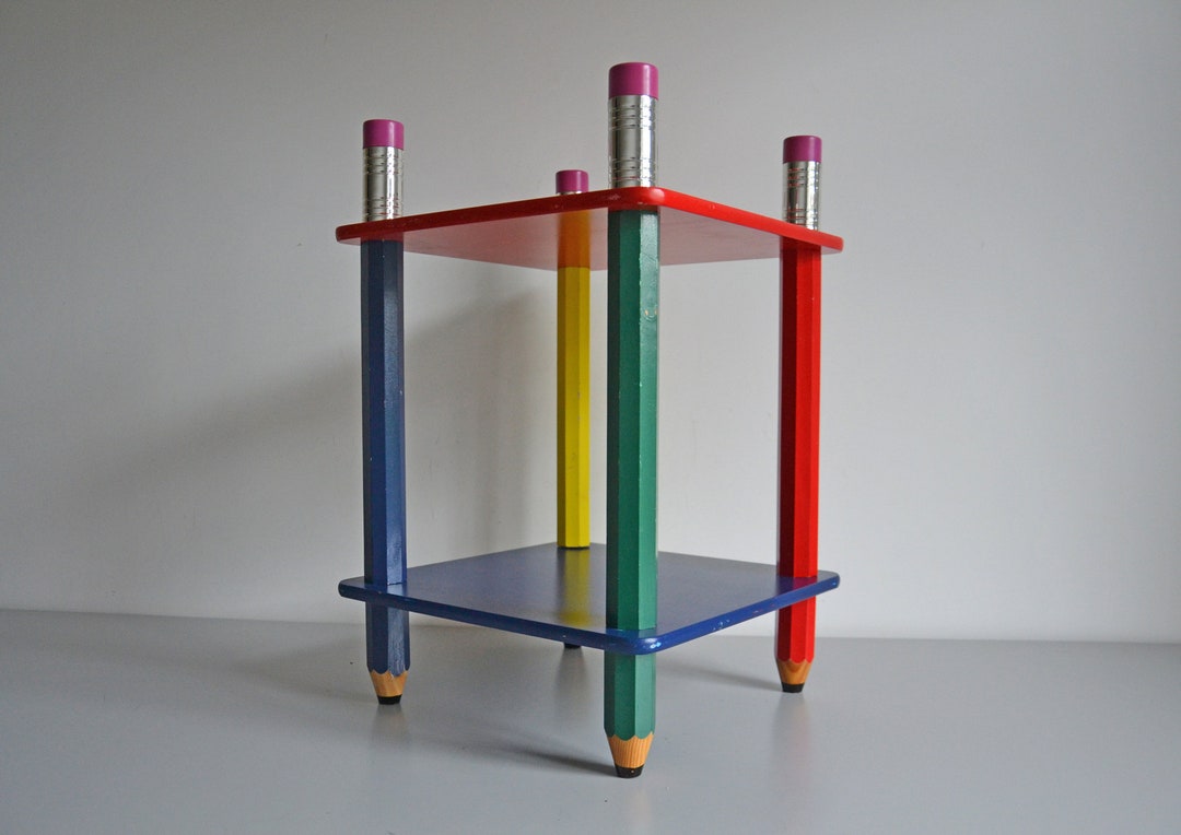Vintage Shelf Pierre Sala Design, Pencil Shelf, 80s Memphis Style - Etsy
