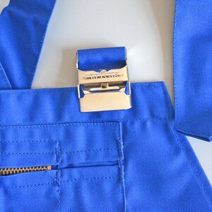 Vintage Blue Work Overalls, French Chore Dungarees TERGAL / Size L - Etsy
