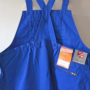 Vintage Blue Work Overalls, French Chore Dungarees TERGAL / Size L - Etsy