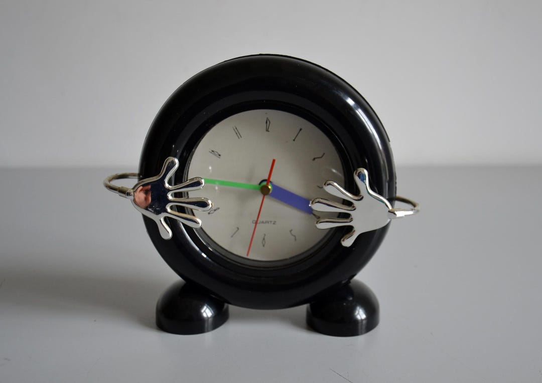Vintage Animated Clock, Modernist Design Memphis Style, Pendulum Clock ...