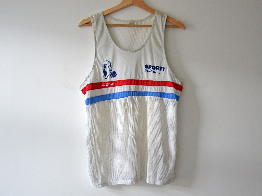Vintage Sports T-shirt, 80s Athletic Tank Top, Size M - Etsy
