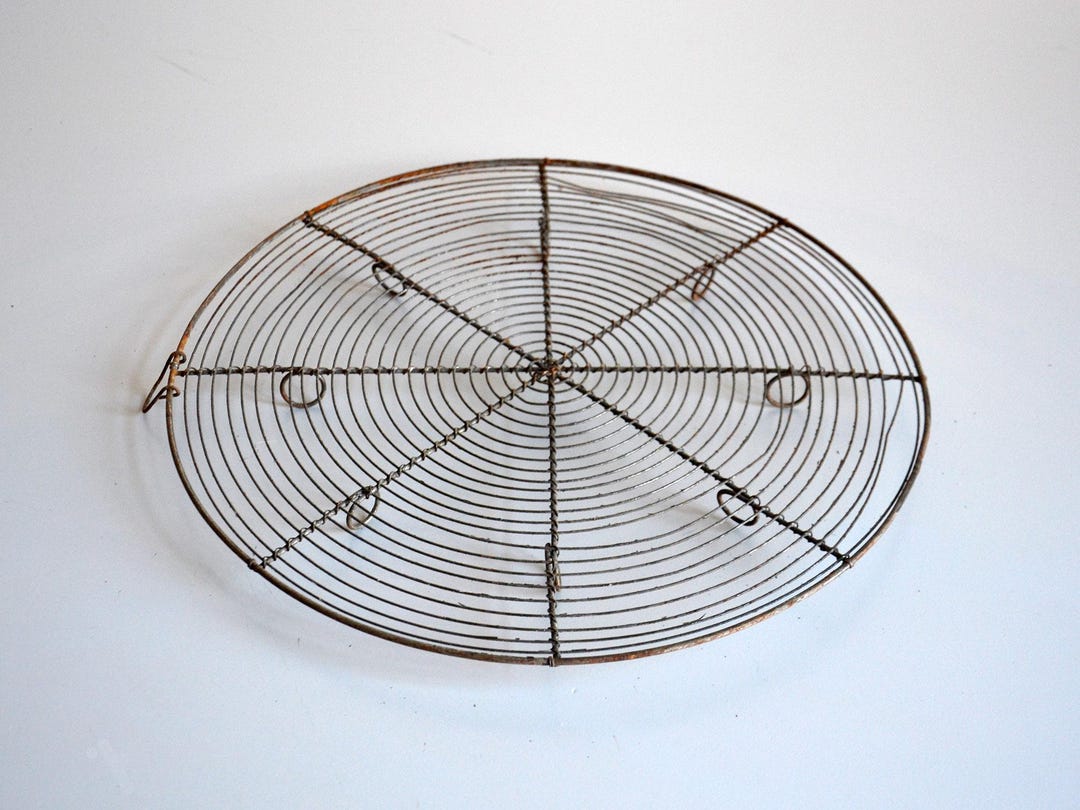 French Vintage Metal Wire Cooling Rack Trivet Cake Holder, Diameter ...