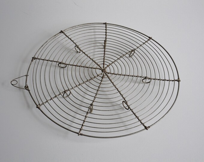 French Vintage Metal Wire Cooling Rack Trivet Cake Holder, Diameter ...