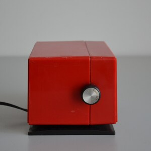 Vintage Digital Flip Roll Clock, Red Radio Alarm Clock ACEC - Etsy