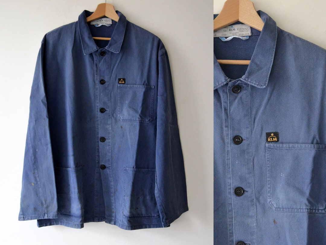 Vintage Work Jacket Pit Worker, Chore Jacket With 3 Front Pockets ...
