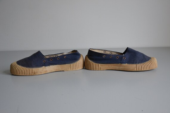 Rare pair of MORVAN France shoes, 1950s indigo blue e… - Gem