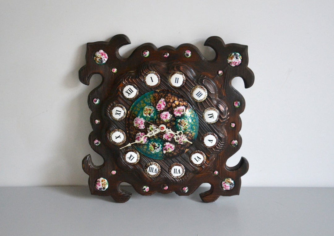 Vintage Wooden and Ceramic Clock From the Spanish Brand - Etsy
