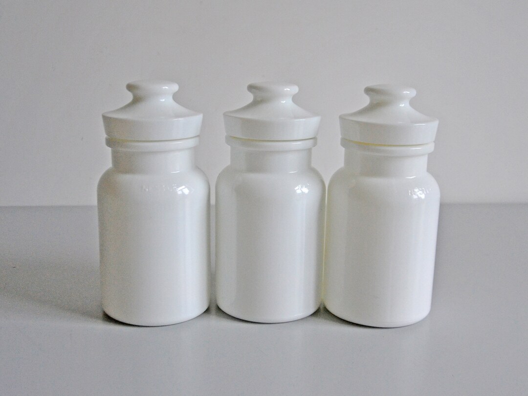 Set of 3 Vintage Nestlé Jars, White Vintage Kitchen Jar From the 80s - Etsy