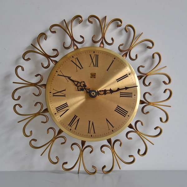 Gold Sun Clock - Etsy