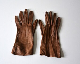 Vintage Leather Gloves - Etsy