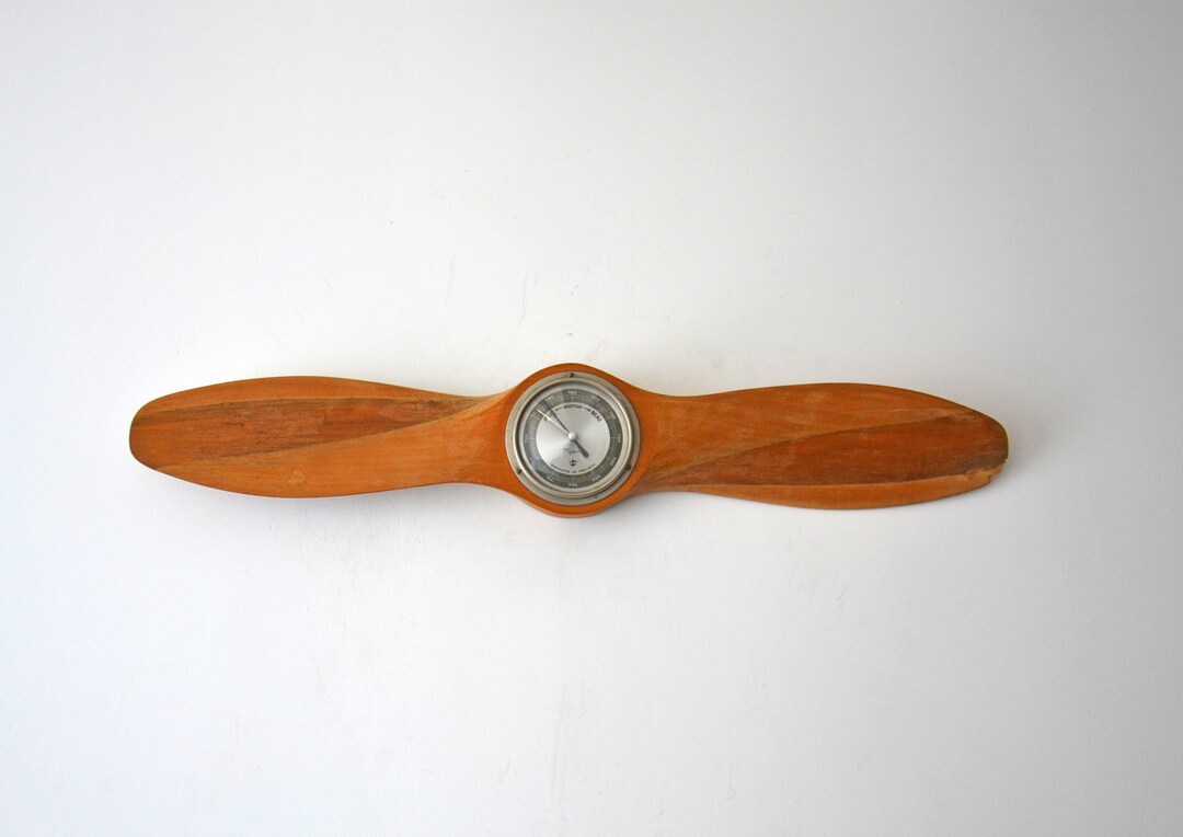 Vintage MAXANT Barometer in the Shape of a Wooden Plane Propeller ...