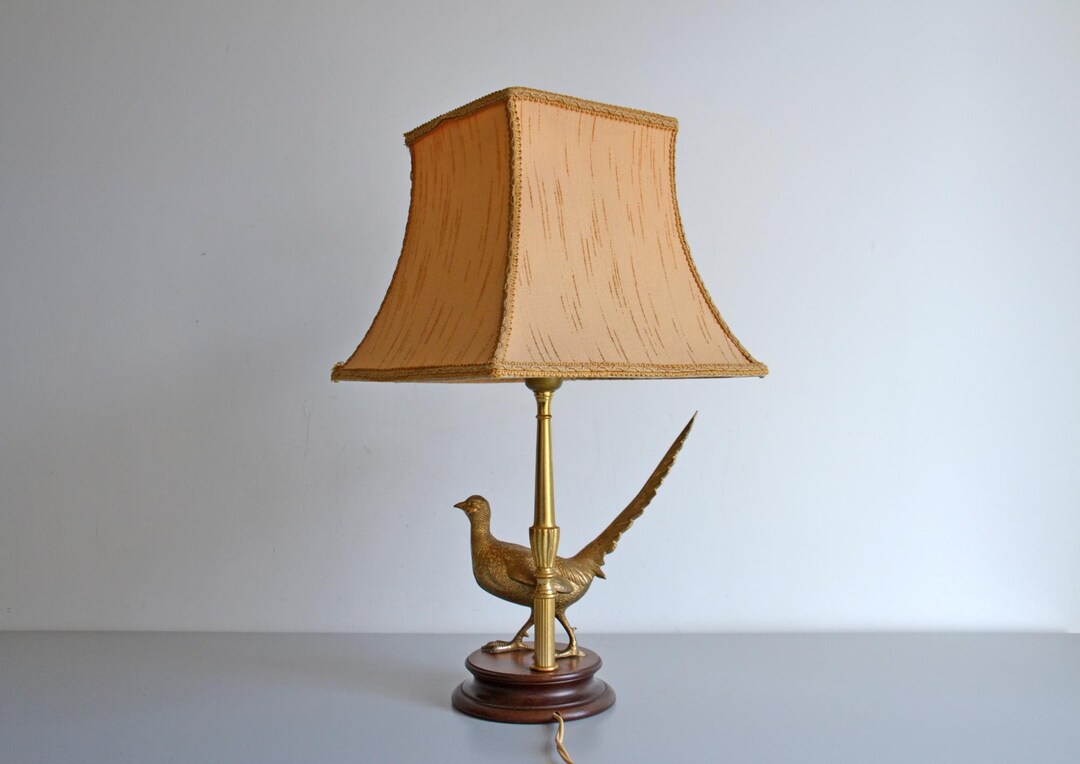 Vintage Golden Hen Pheasant Lamp, 60s-70s Brass Desk Lamp - Etsy UK
