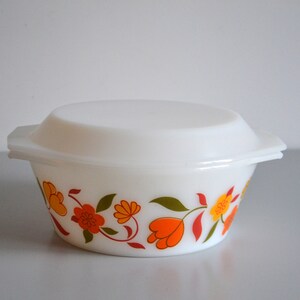 Vintage Arcopal France Tulip Flower Casserole With Lid, French Pyrex ...