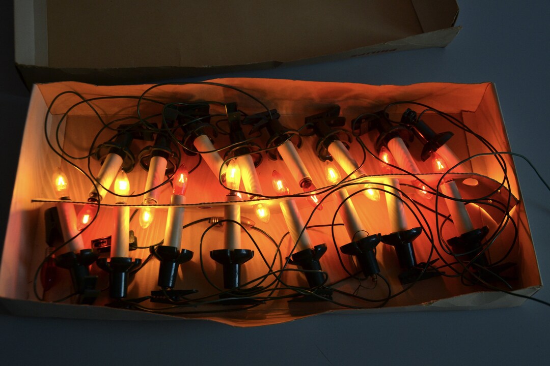 Vintage Light String Philips, Electric Garland for Christmas Tree - Etsy