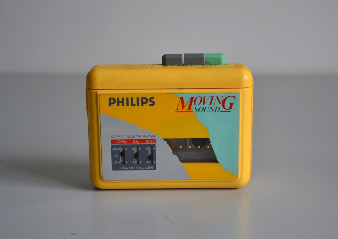 Vintage WALKMAN Philips Moving Sound, Stereo Cassette Player - Etsy