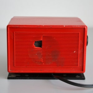 Vintage Digital Flip Roll Clock, Red Radio Alarm Clock ACEC - Etsy