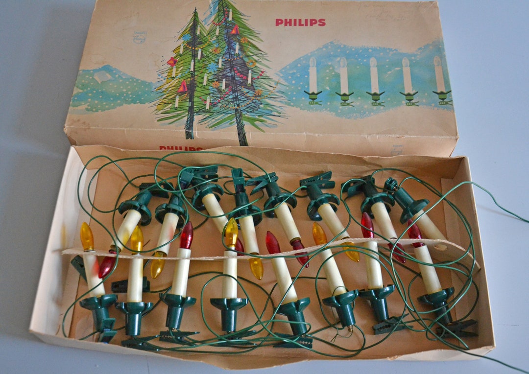 Vintage Light String Philips, Electric Garland for Christmas Tree - Etsy