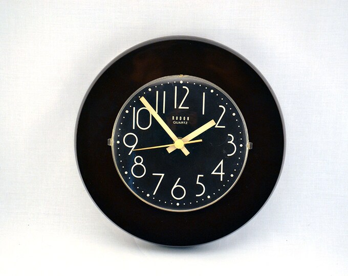 Vintage Quartz Clock RODON 70s / Round Clock in Working Condition - Etsy
