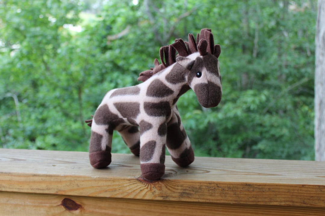 Giraffe Stuffed Animal Fleece Stuffed Animal Handmade Stuffed Animals ...