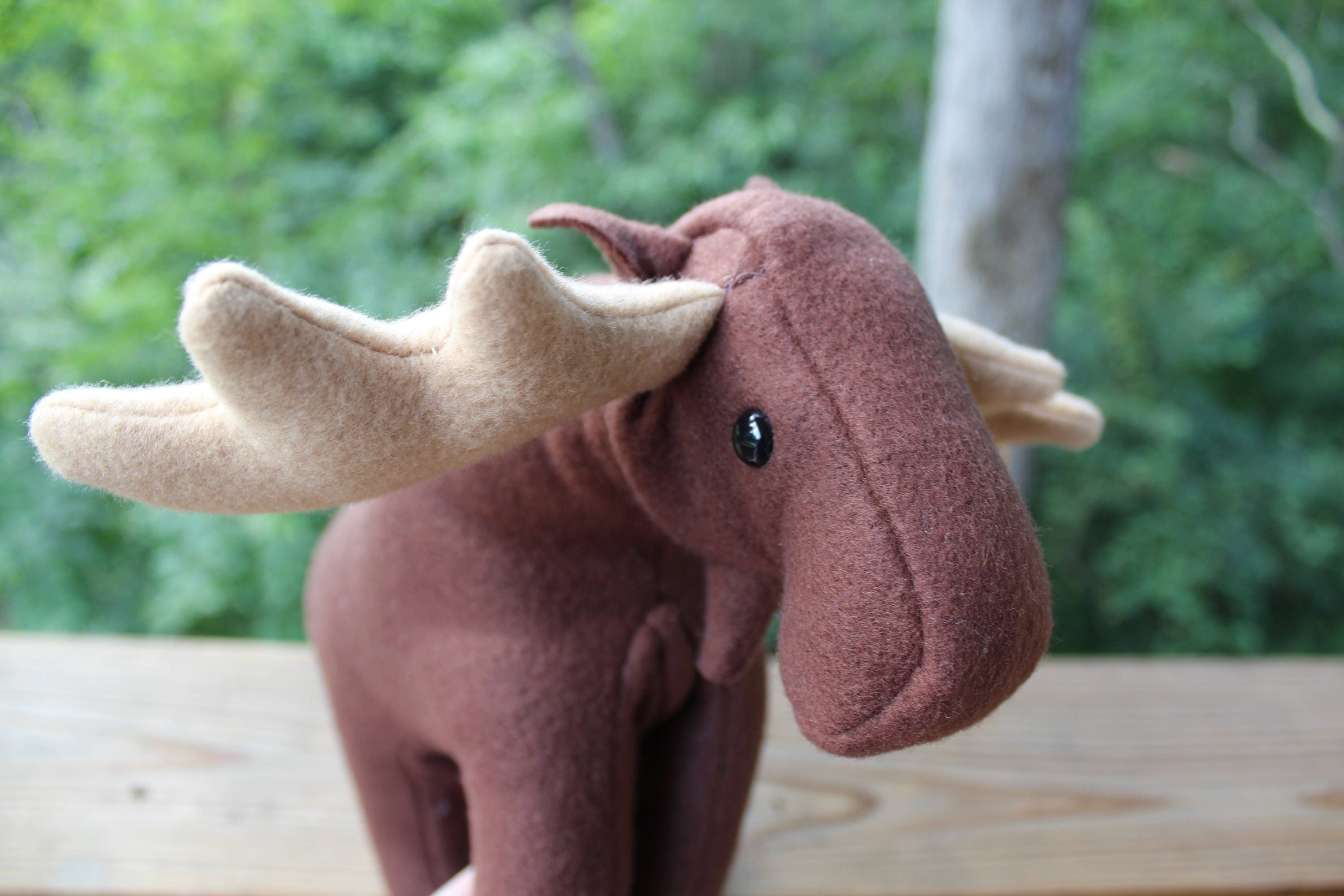 Moose Stuffed Animal Fleece Stuffed Animal Handmade Moose Stuffed ...