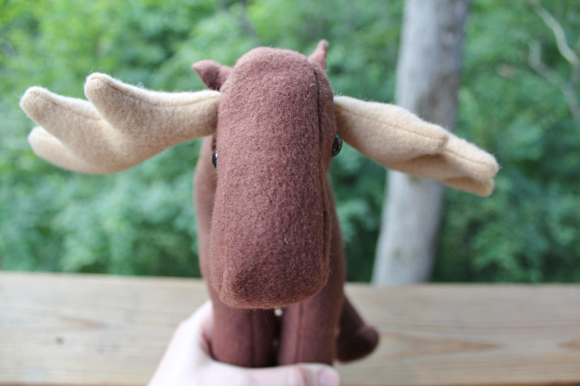 Moose Stuffed Animal Fleece Stuffed Animal Handmade Moose - Etsy