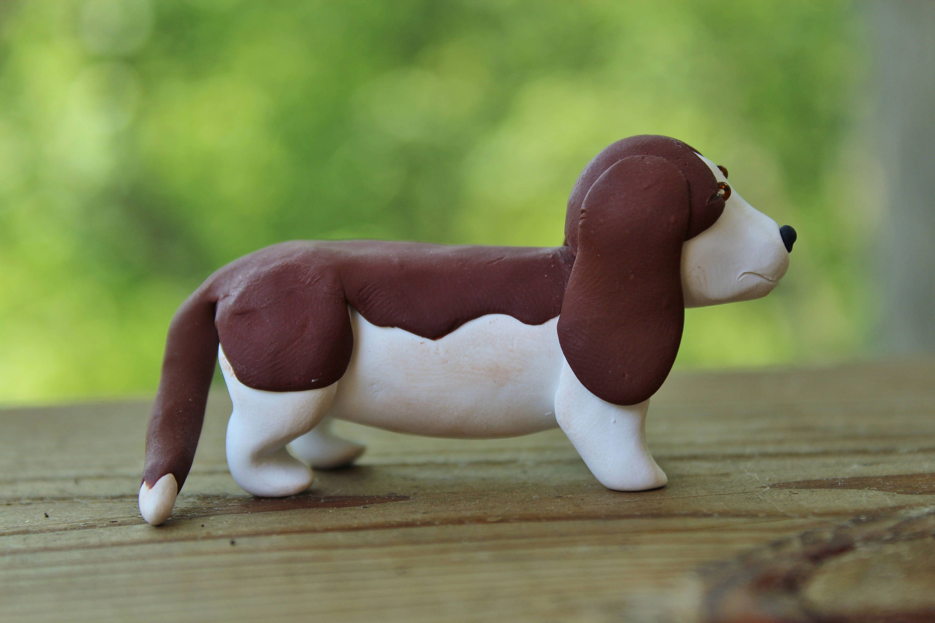 Handmade Basset Hound Figurine Polymer Clay Basset Hound - Etsy