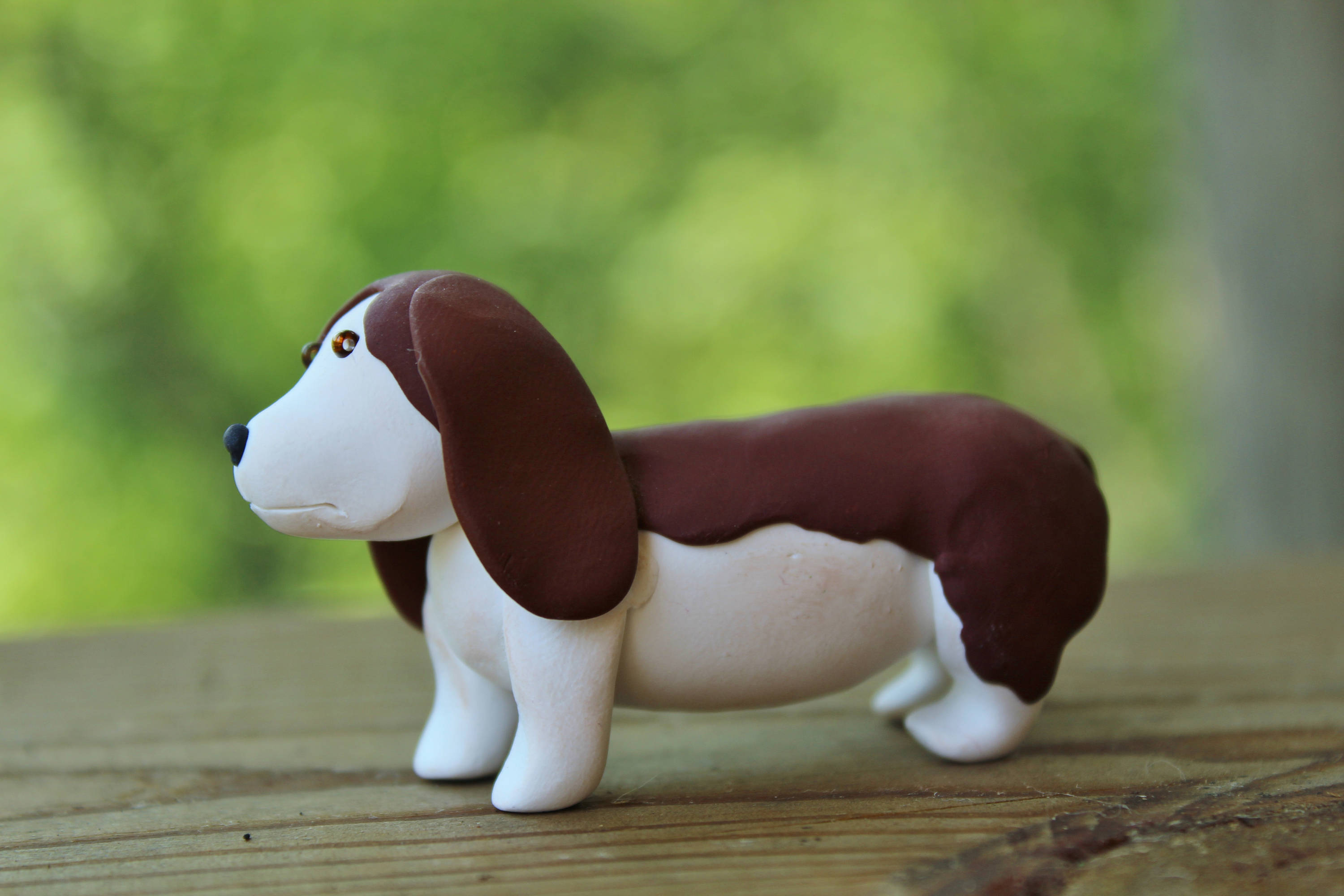 Handmade Basset Hound Figurine Polymer Clay Basset Hound - Etsy