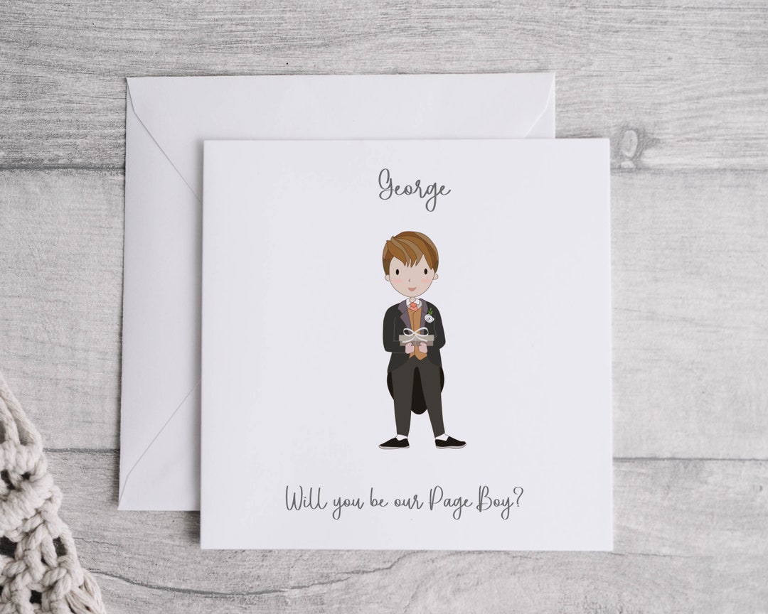 Will You Be Our Page Boy Card, Card for Page Boy, Page Boy Proposal ...