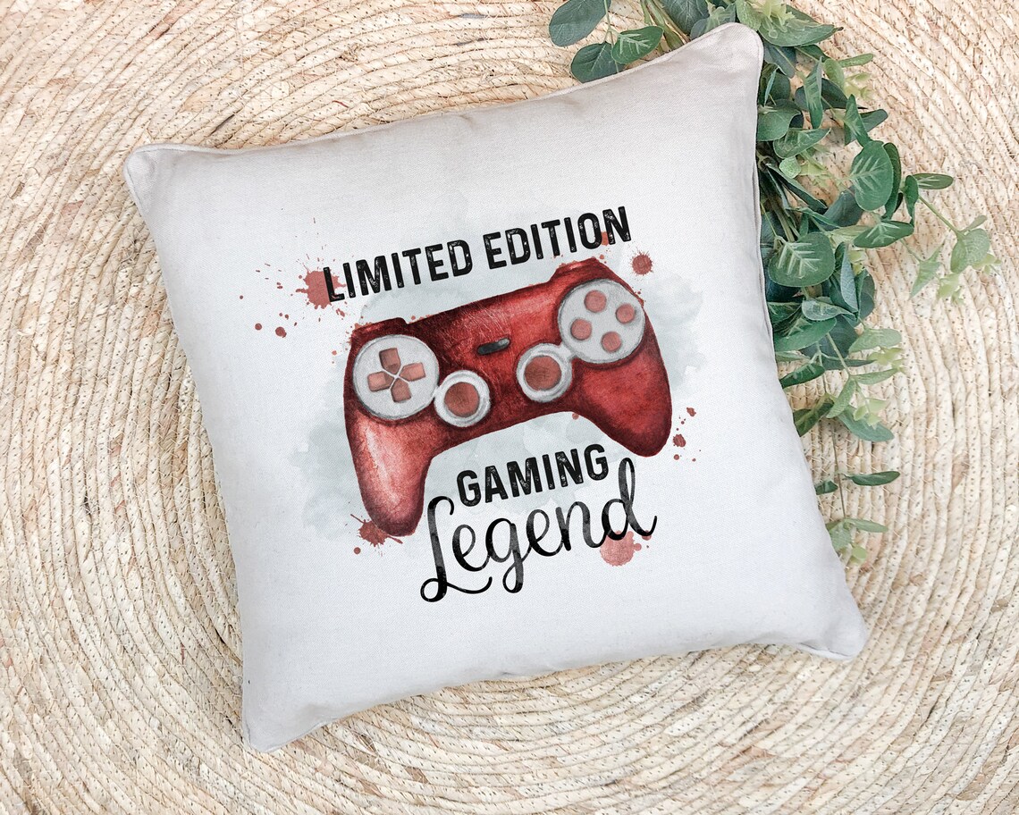 Personalised Gamer Cushion, Gaming Cushion for Kids, Gamers Gift, Boy ...
