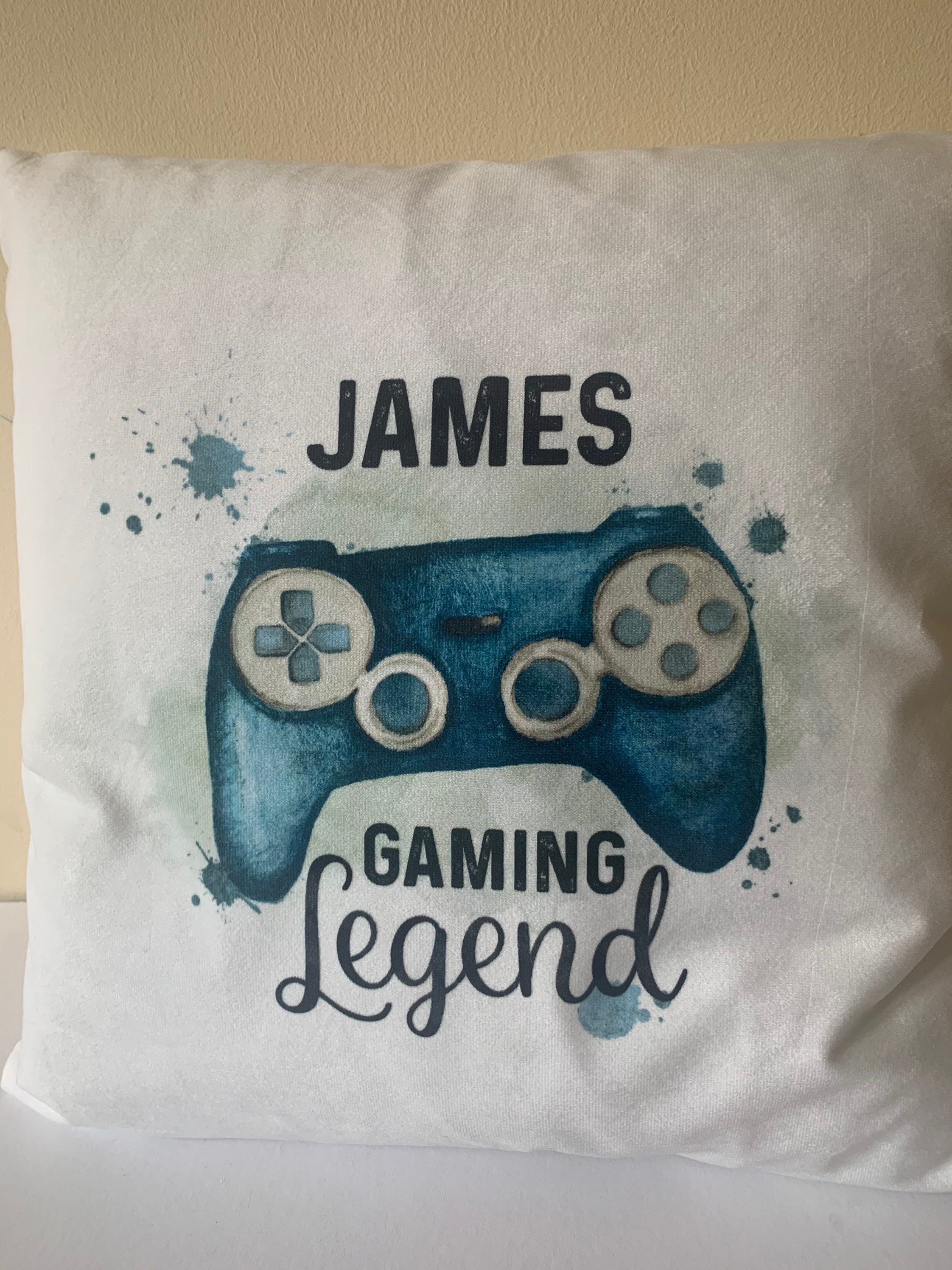 Personalised Gamer Cushion, Gaming Cushion for Kids, Gamers Gift, Boy ...