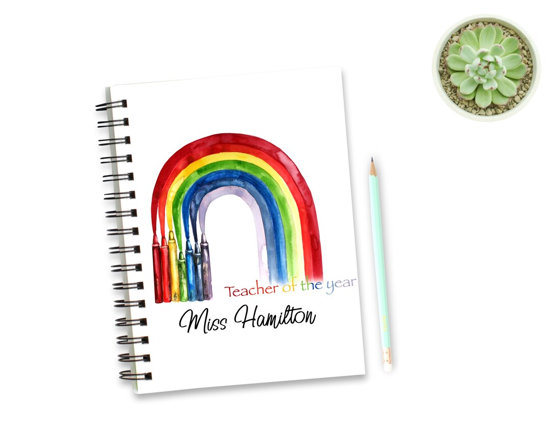 Personalised Teacher Notebook, Thank You Teacher, Notebook for Teacher ...