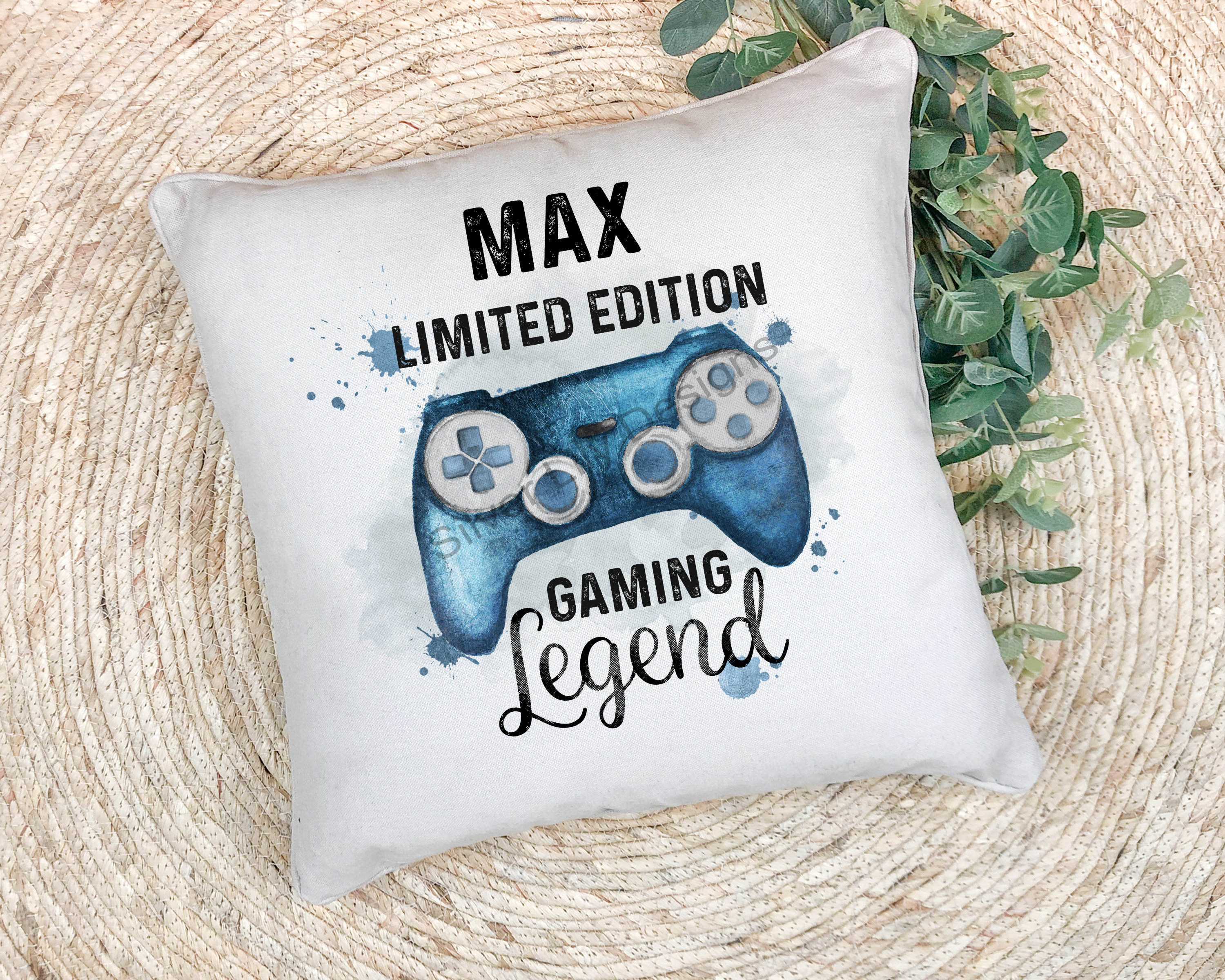 Personalised Gamer Cushion, Gaming Cushion for Kids, Gamers Gift, Boy ...