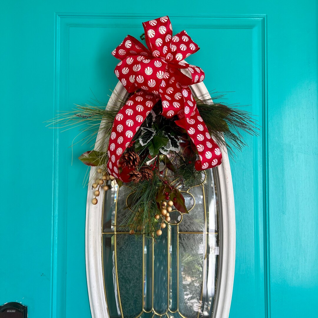 Peppermint Candy Door Hanger, Christmas Candy Door Decor, Holiday ...