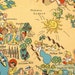 1930's Vintage California State Map Cartoon Map Print Gallery Wall Art ...