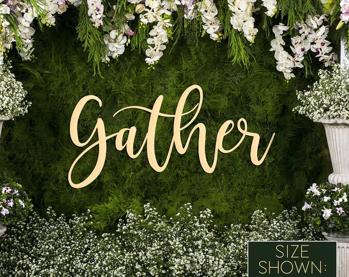 Gather Sign, Gather Wood Sign, Gather Wall Decor, Thanksgiving Decor ...