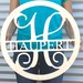 Last Name Circle Monogram Unpainted Wood Monogram Monogram Door Hanger ...