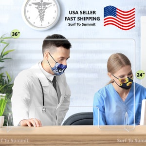 Acrylic Face Shield for Restaurants Business Nail Salon Gas Station ...