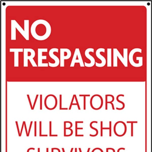 Trespassers Will Be Shot Metal Sign - Etsy