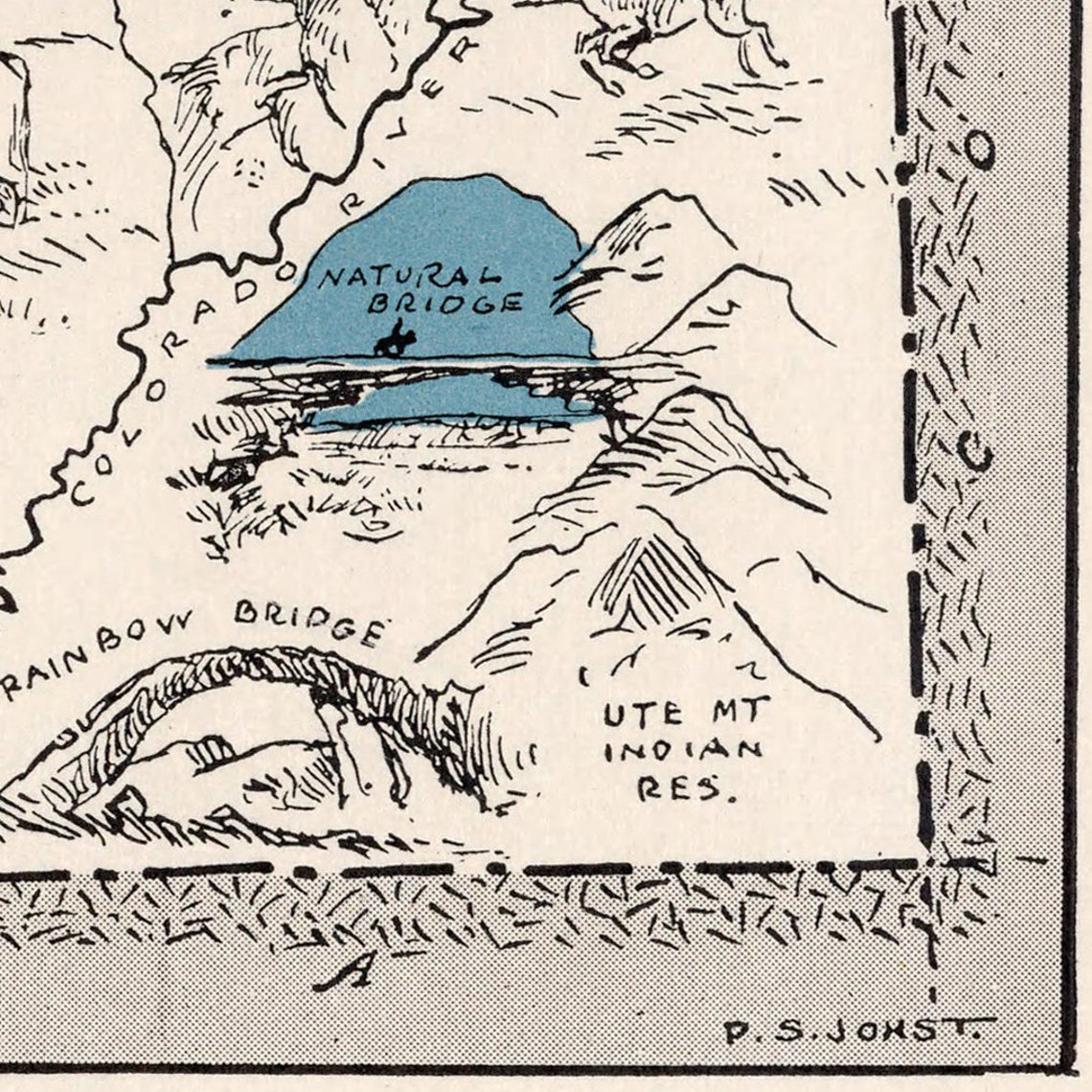 1930's Vintage UTAH State Map Animated Cartoon Map Gallery | Etsy